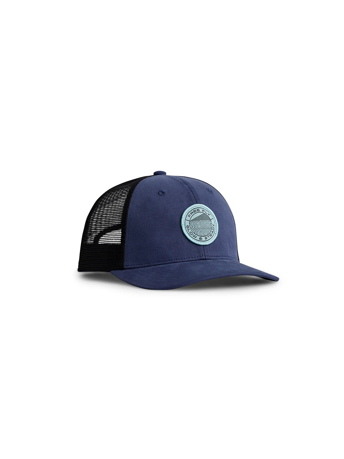 Slow & Steady Trucker Hat - Navy – Free Fly Apparel