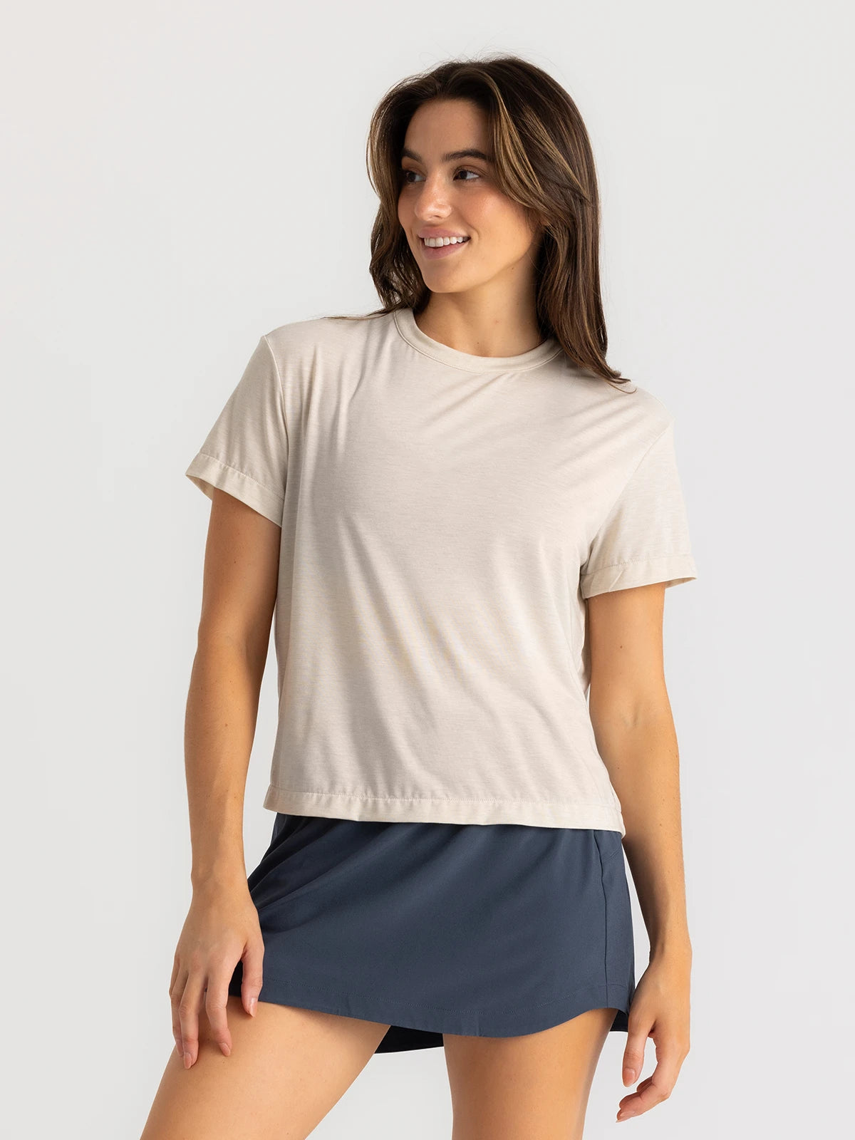Women's Elevate Lightweight Tee - Heather Birch – Free Fly Apparel