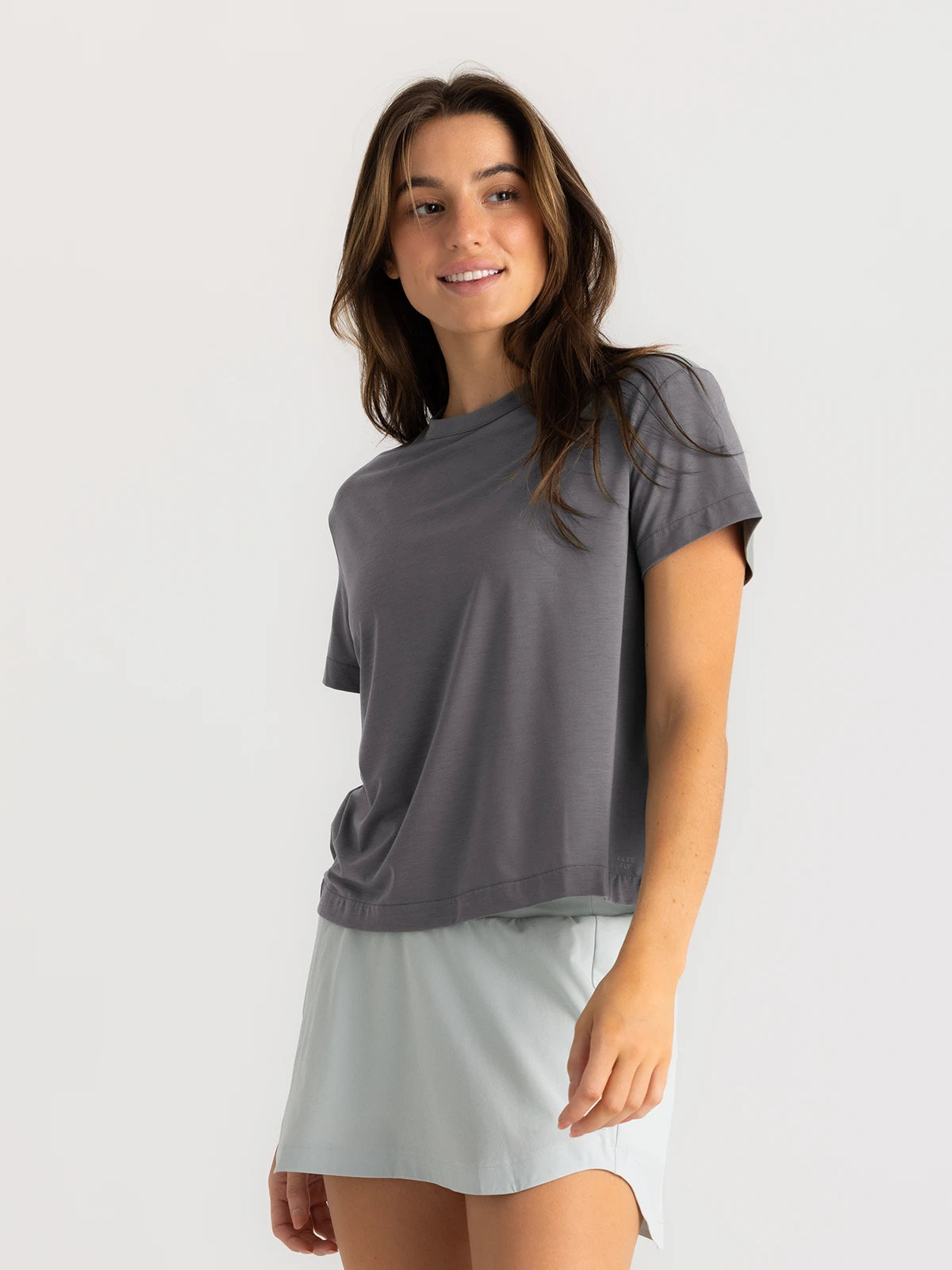 Women's Elevate Lightweight Tee - Smoke – Free Fly Apparel