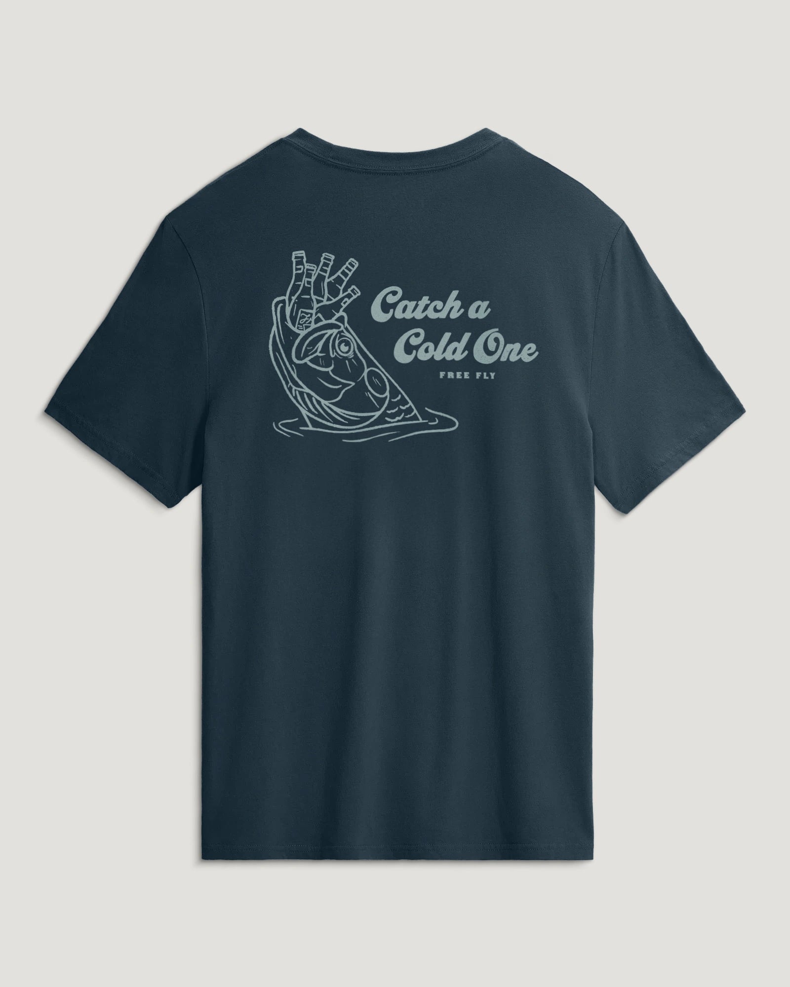 Cold Ones Pocket Tee - True Navy – Free Fly Apparel