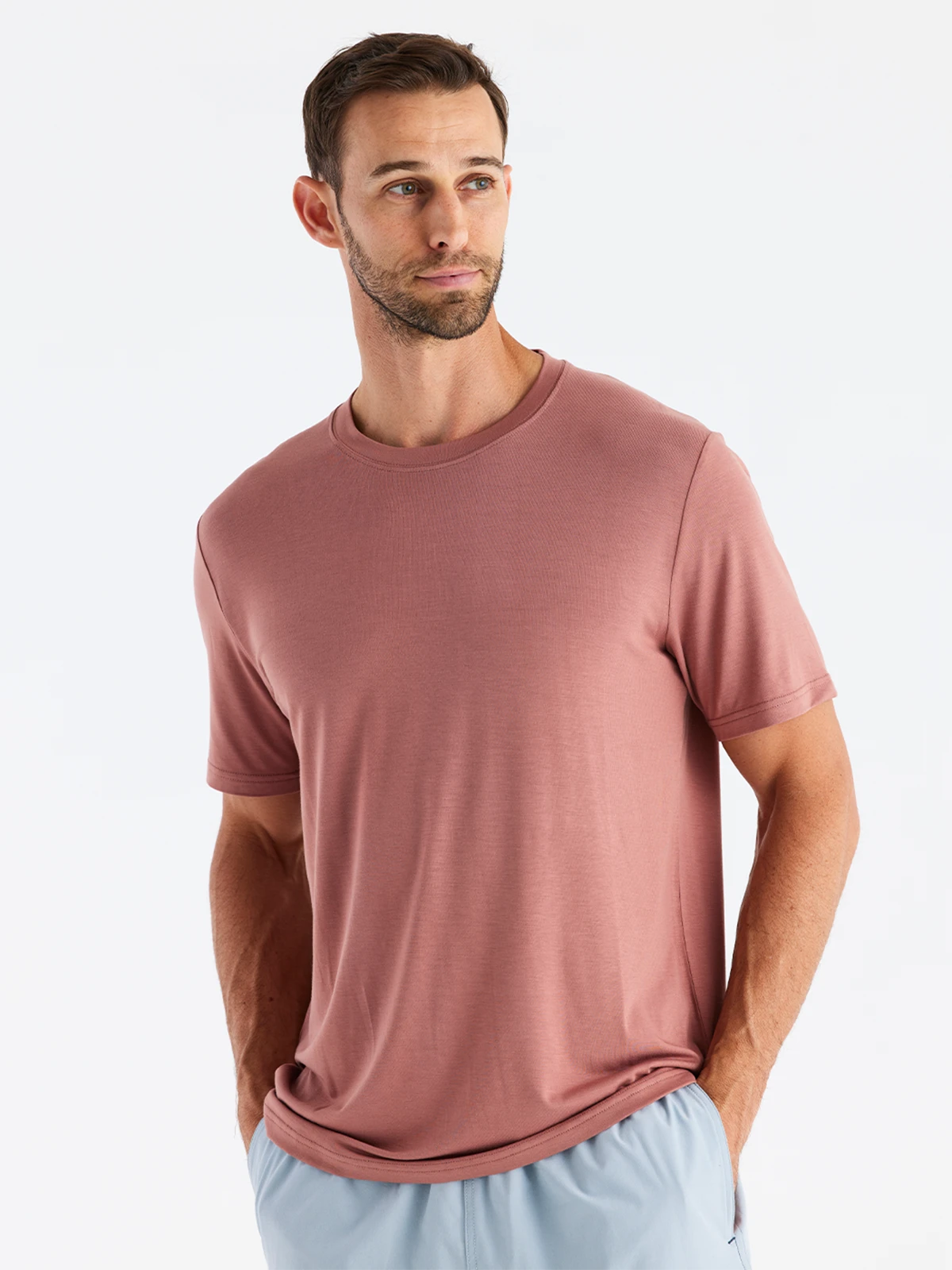 Men's Bamboo Motion Tee - Redwood – Free Fly Apparel
