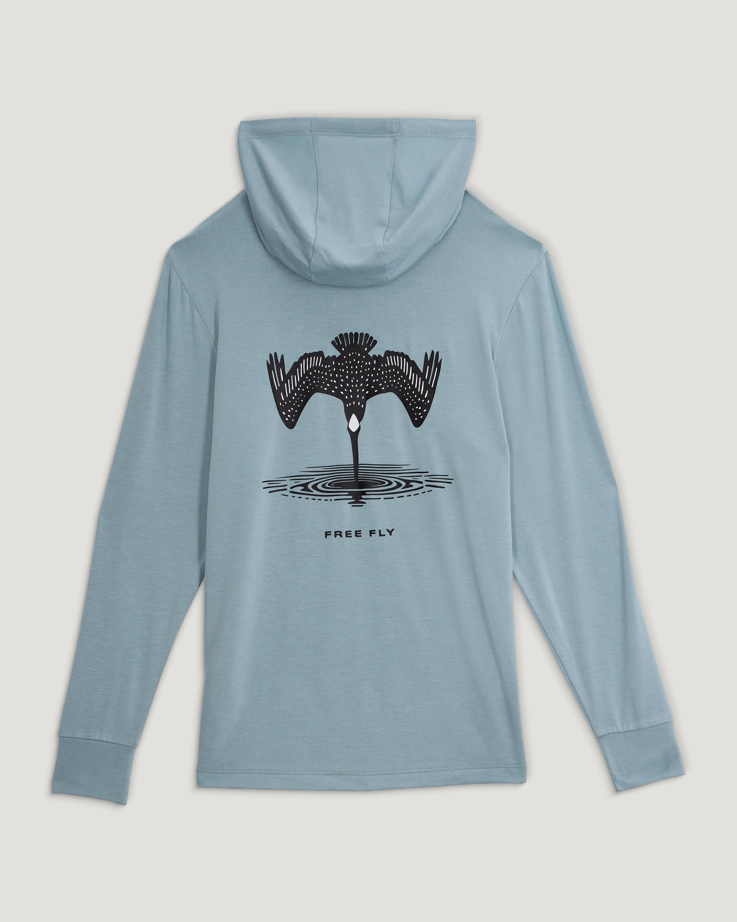 Youth Bamboo Shade Graphic Hoodie - Dive Bomb Ocean Mist – Free Fly Apparel