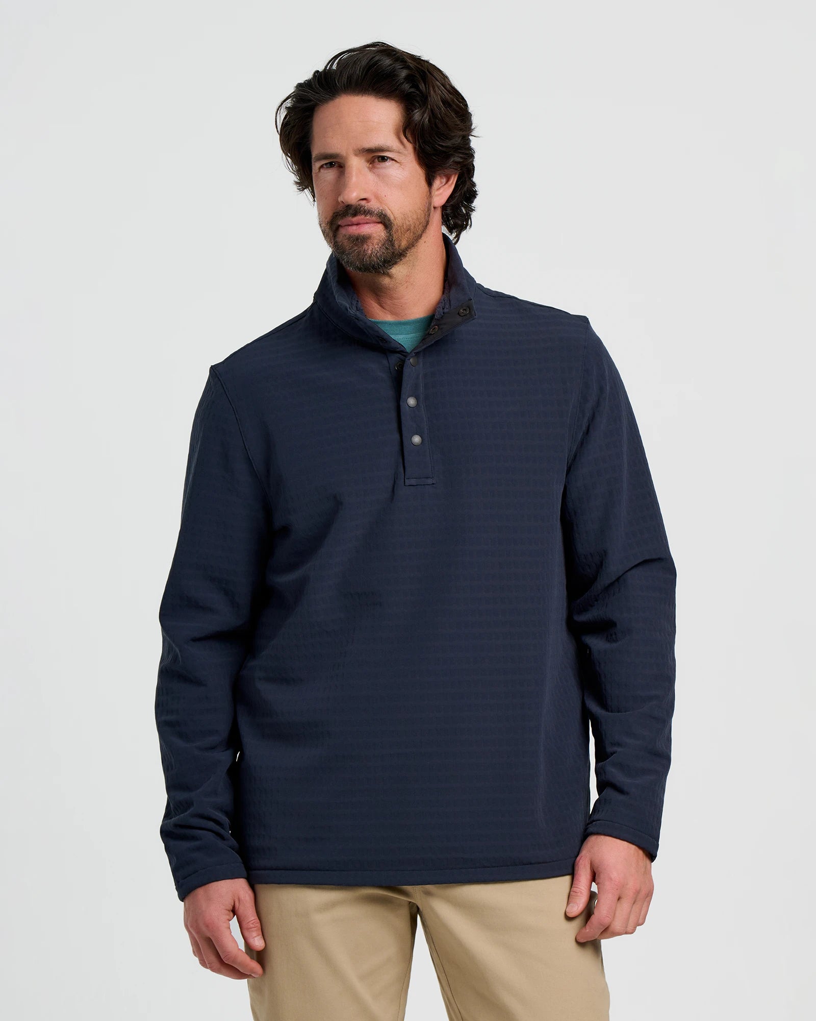 Men's Gridback Fleece Snap Pullover - Deep Navy – Free Fly Apparel