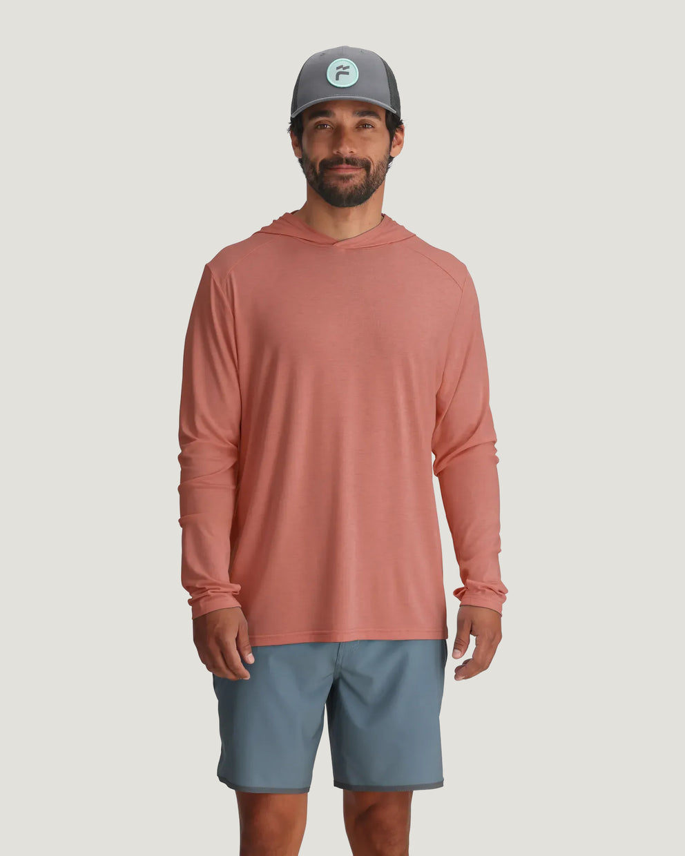 Men's Bamboo Shade Hoodie - Heather Red Clay – Free Fly Apparel