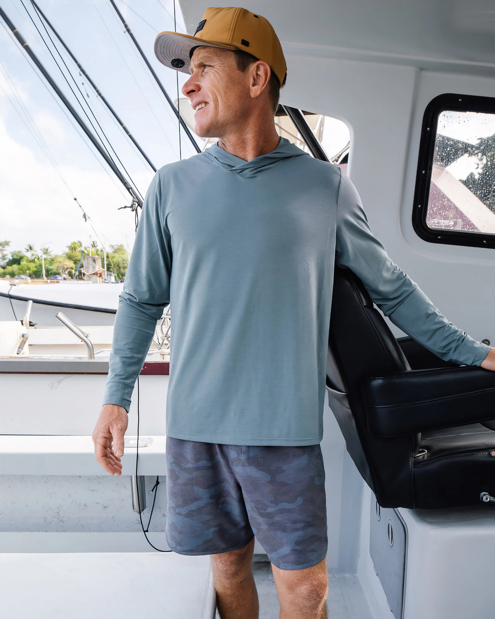 Men's Reverb Short – 7" - Woodland Camo Storm Cloud – Free Fly Apparel