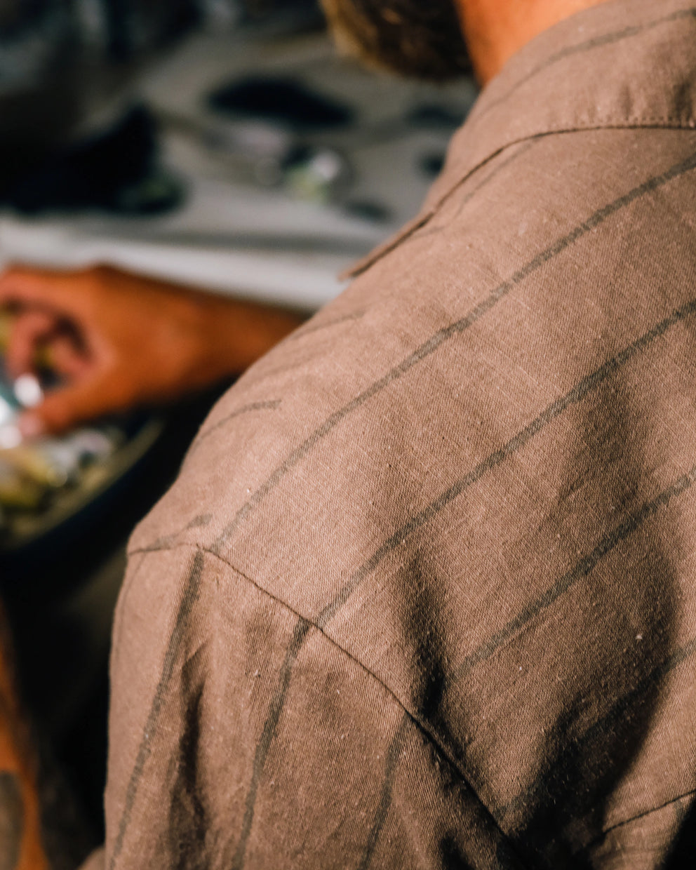 Men's Sullivan's Camp Shirt - Dash Vertical Stripe Fossil – Free Fly ...