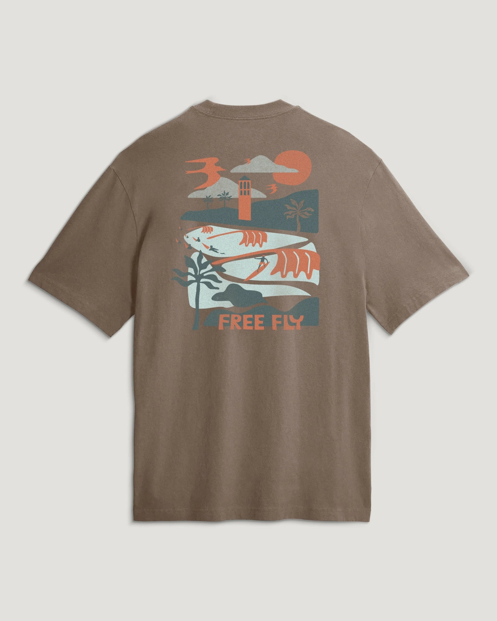 Pūpūkea Relaxed Graphic Tee - Fossil – Free Fly Apparel