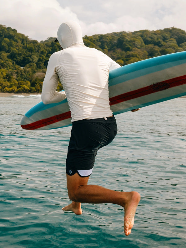 Men's Pinnacle Hooded Rash Guard - Black – Free Fly Apparel