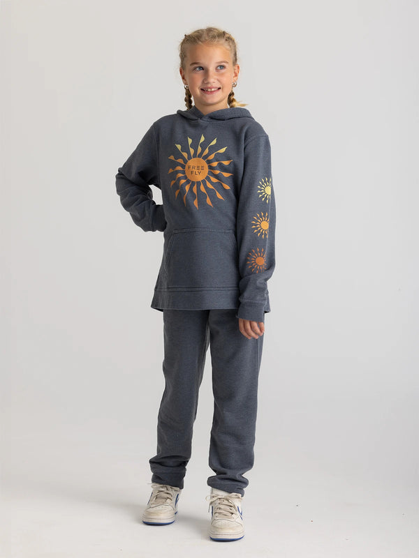 Youth Sol Fleece Hoodie - Heather Storm Cloud – Free Fly Apparel