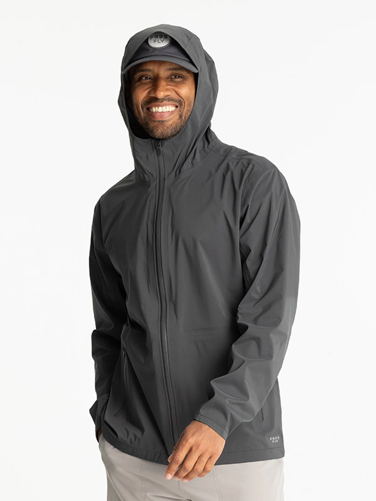 Men's Cloudshield Rain Jacket - Black Sand – Free Fly Apparel