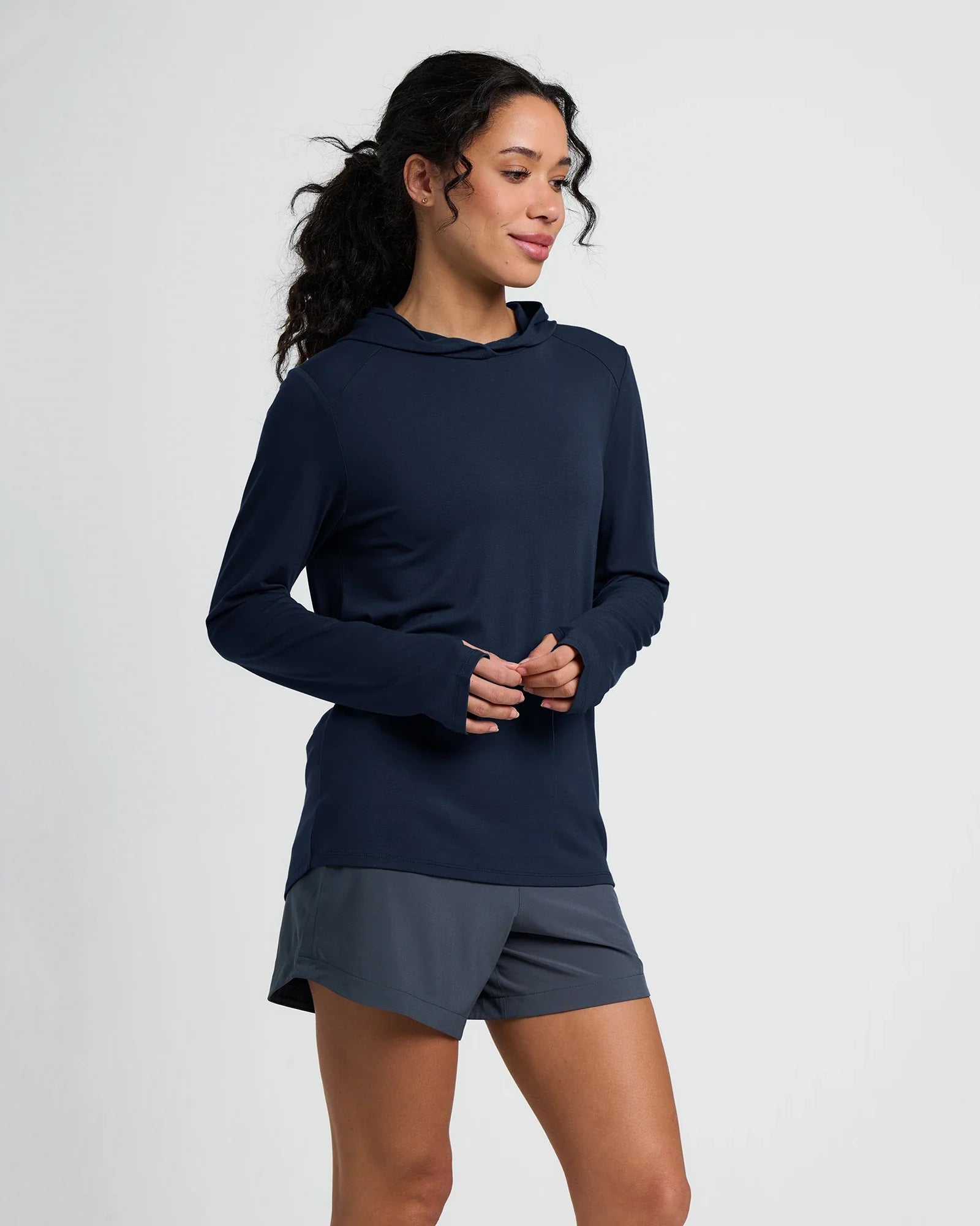 Women's Bamboo Shade Hoodie II - Deep Navy – Free Fly Apparel