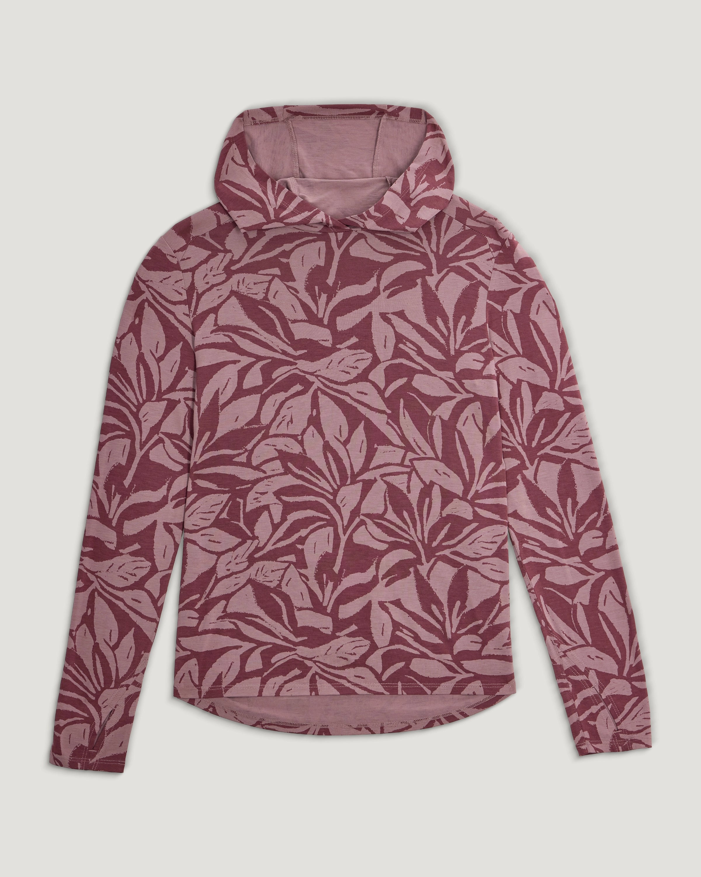Women's Bamboo Shade Hoodie II - Canopy Print Fig – Free Fly Apparel