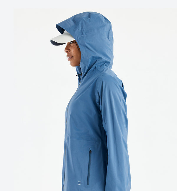 Women's Cloudshield Rain Jacket - Heron Blue – Free Fly Apparel
