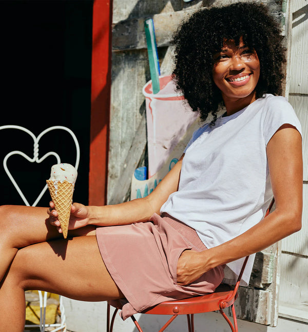 Women's Pull-On Breeze Skirt - Pacific Blue – Free Fly Apparel