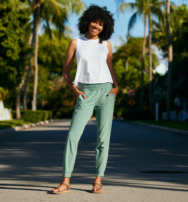 Women's Bamboo Current Tank - Bay Blue – Free Fly Apparel