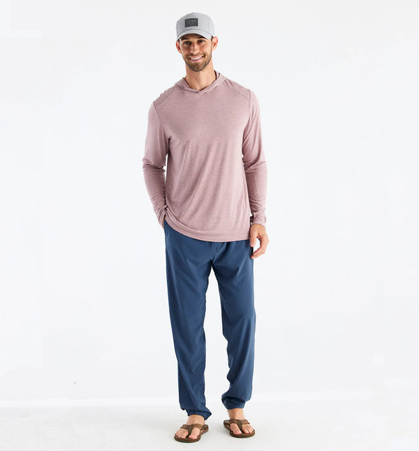 Men's Bamboo Shade Hoodie - Heather Adobe Red – Free Fly Apparel