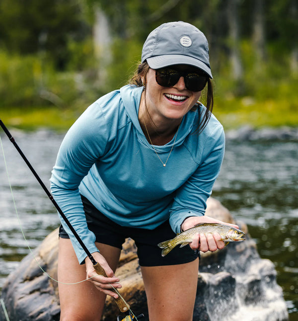 Women's Bamboo Shade Hoodie II - Bluestone – Free Fly Apparel