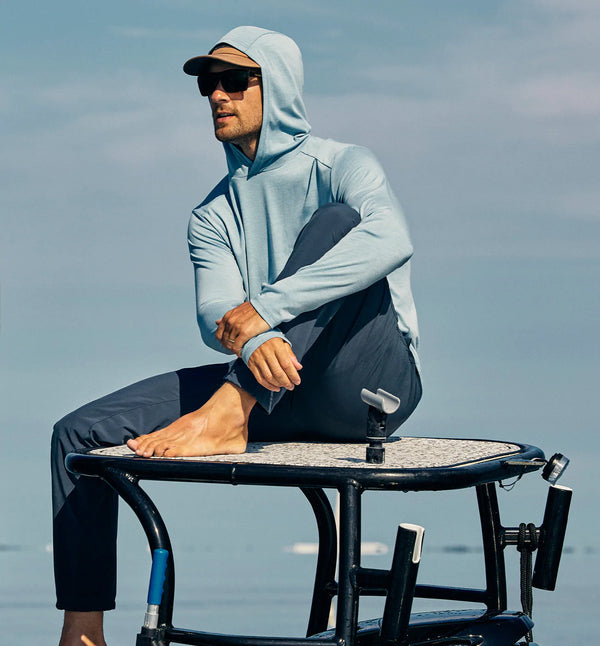 Men's Bamboo Shade Hoodie - Heather Adobe Red – Free Fly Apparel