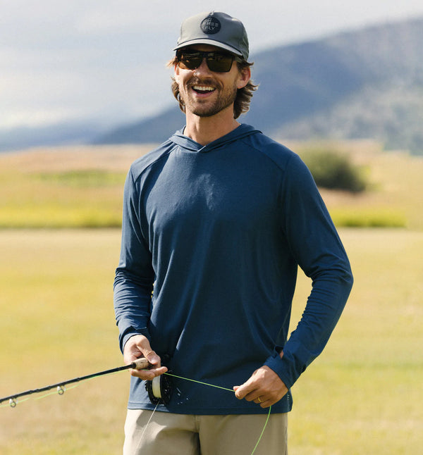 Men's Bamboo Shade Hoodie - Heather Adobe Red – Free Fly Apparel